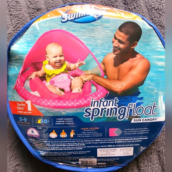 SwimWays | Swim | New Swimways Pink Infant Springfloat With Canopy ...
